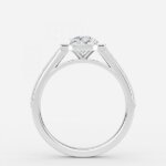 Elswin Pear Halo Lab Grown Diamond Engagement Ring