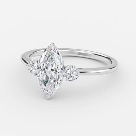 Jemima Marquise Three Stone Lab Grown Diamond Engagement Ring