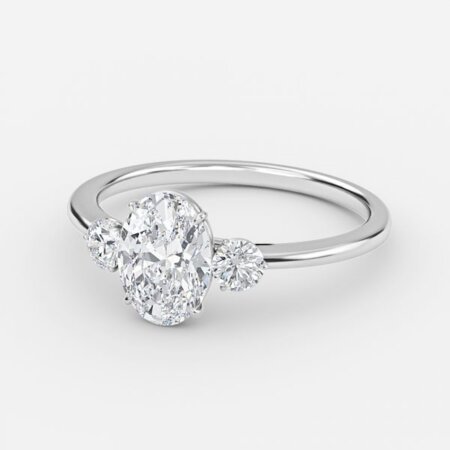 Jemima Oval Three Stone Lab Grown Diamond Engagement Ring