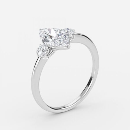 Jemima Marquise Three Stone Lab Grown Diamond Engagement Ring
