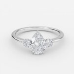 Jemima Pear Three Stone Lab Grown Diamond Engagement Ring