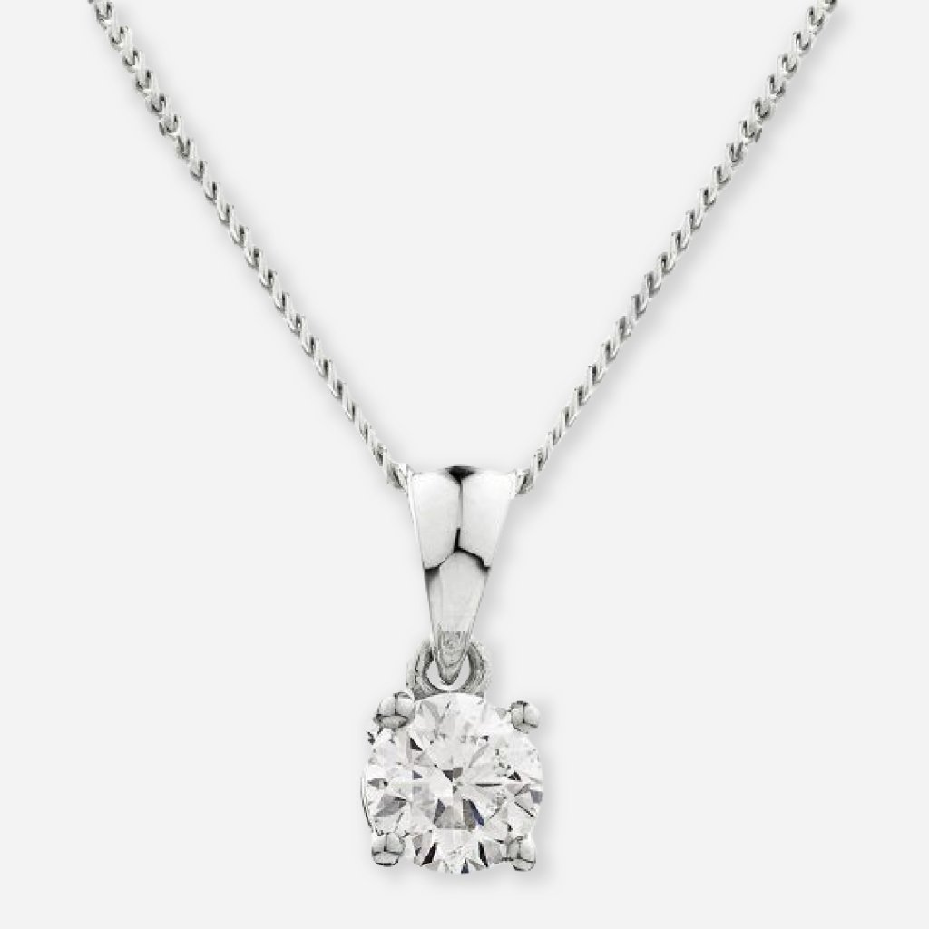 Lab Diamond Solitaire Pendant