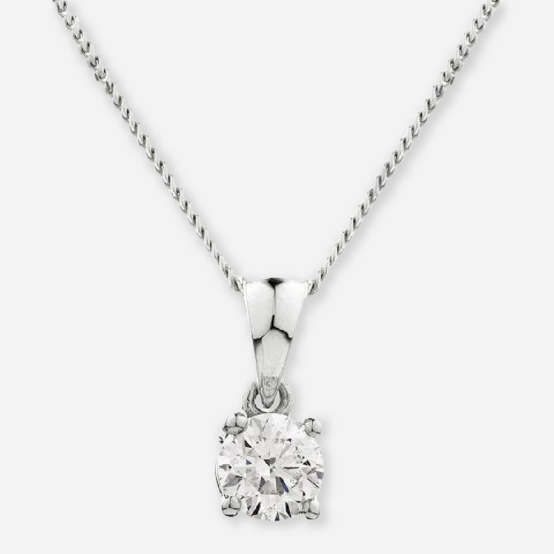 Lab Diamond Solitaire Pendant