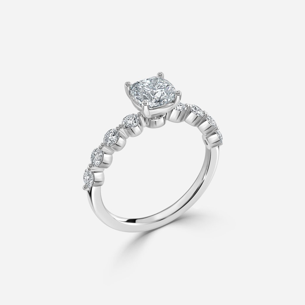 Vivian Cushion Unique Lab Grown Diamond Engagement Ring
