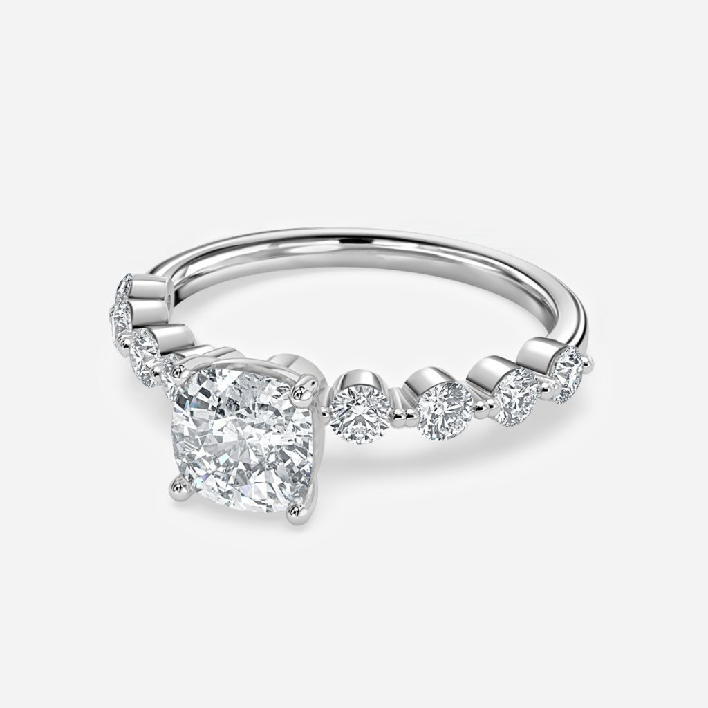 Vivian Cushion Unique Lab Grown Diamond Engagement Ring