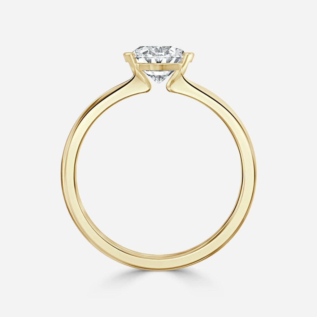 Augusta Oval Bezel Lab Grown Diamond Engagement Ring