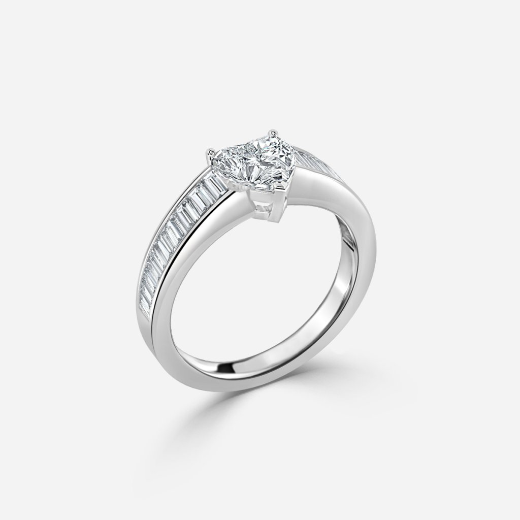 Octavia Heart Lab Created Diamond Unique Engagement Ring