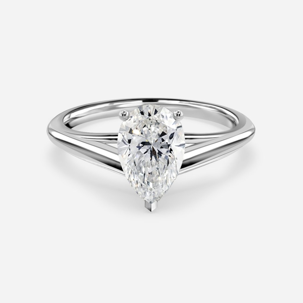Katelyn Plain Pear Solitaire Lab Grown Diamond Engagement Ring