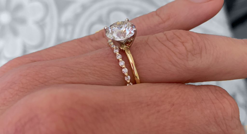 Thin Band Engagement Ring
